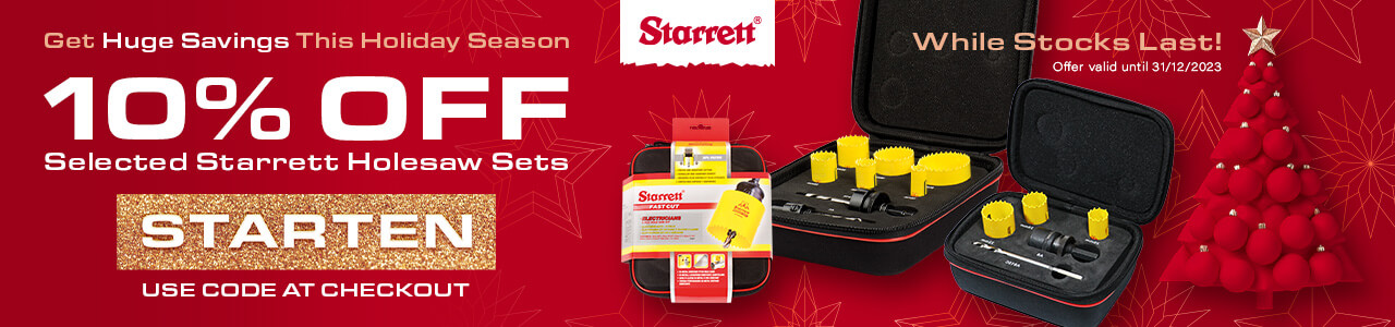 Get 10% Off Selected Starrett Holesaw Sets
