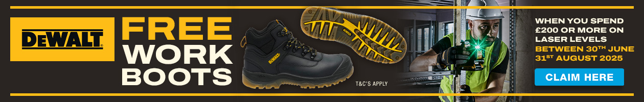 DeWalt Free Work Boots Laser Levels Redemption