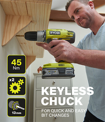 Ryobi R18DDP2 ONE 18v Cordless Drill Driver Drill Drivers