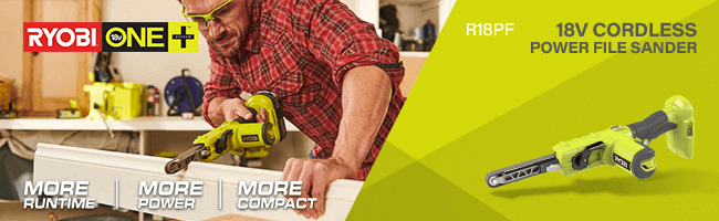 Pistola De Clavos Ryobi R18PF-0 18V Cordless Power File – Belt Sander ...