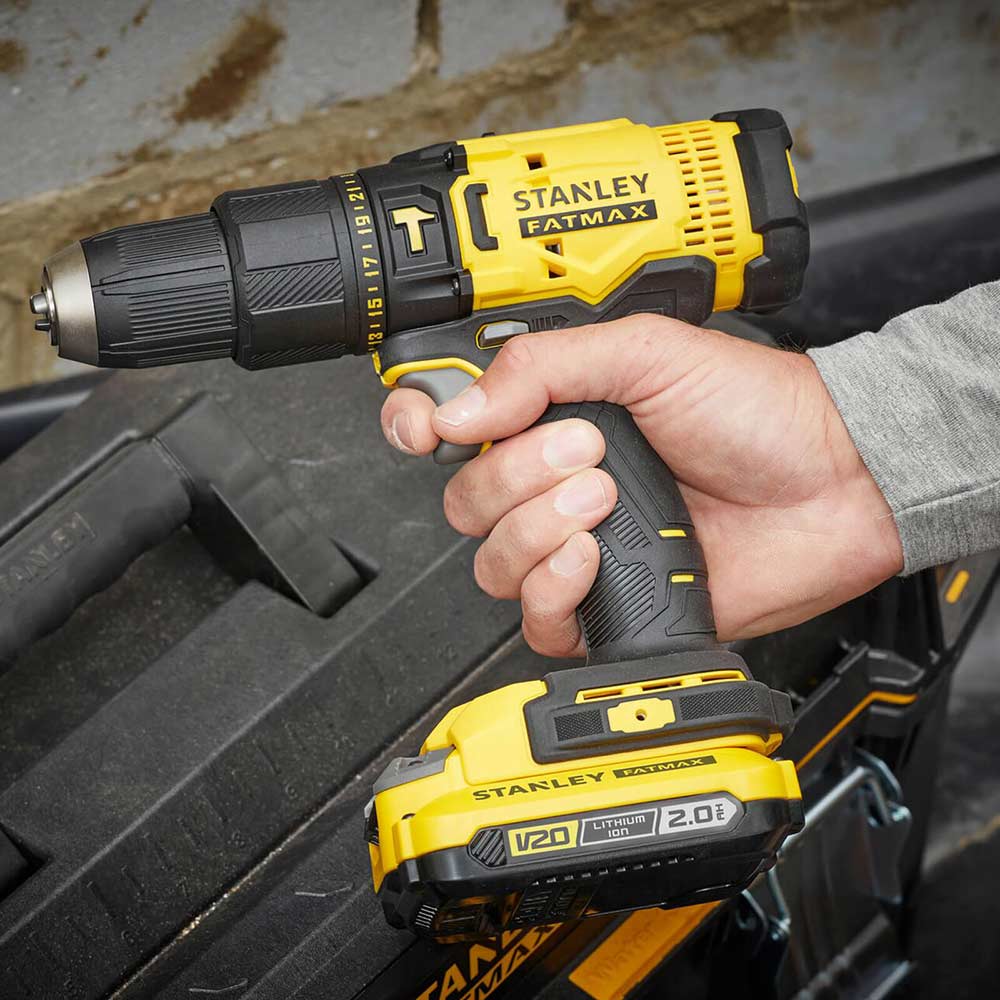 Stanley FatMax V20 18v Cordless Combi Drill and Impact Driver Power Tool Kit Power Tool Kits