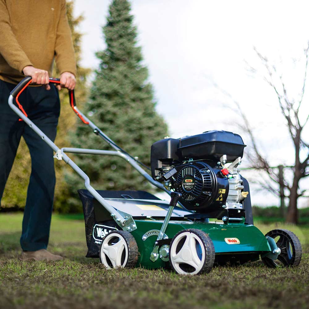 Webb WEPS400 Petrol Lawn Scarifier 400mm Lawn Rakers Scarifiers