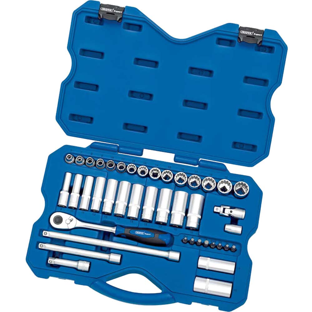 Draper Expert 42 Piece 3/8" Drive Multi Drive Bi Hex Socket and Bit Set ...