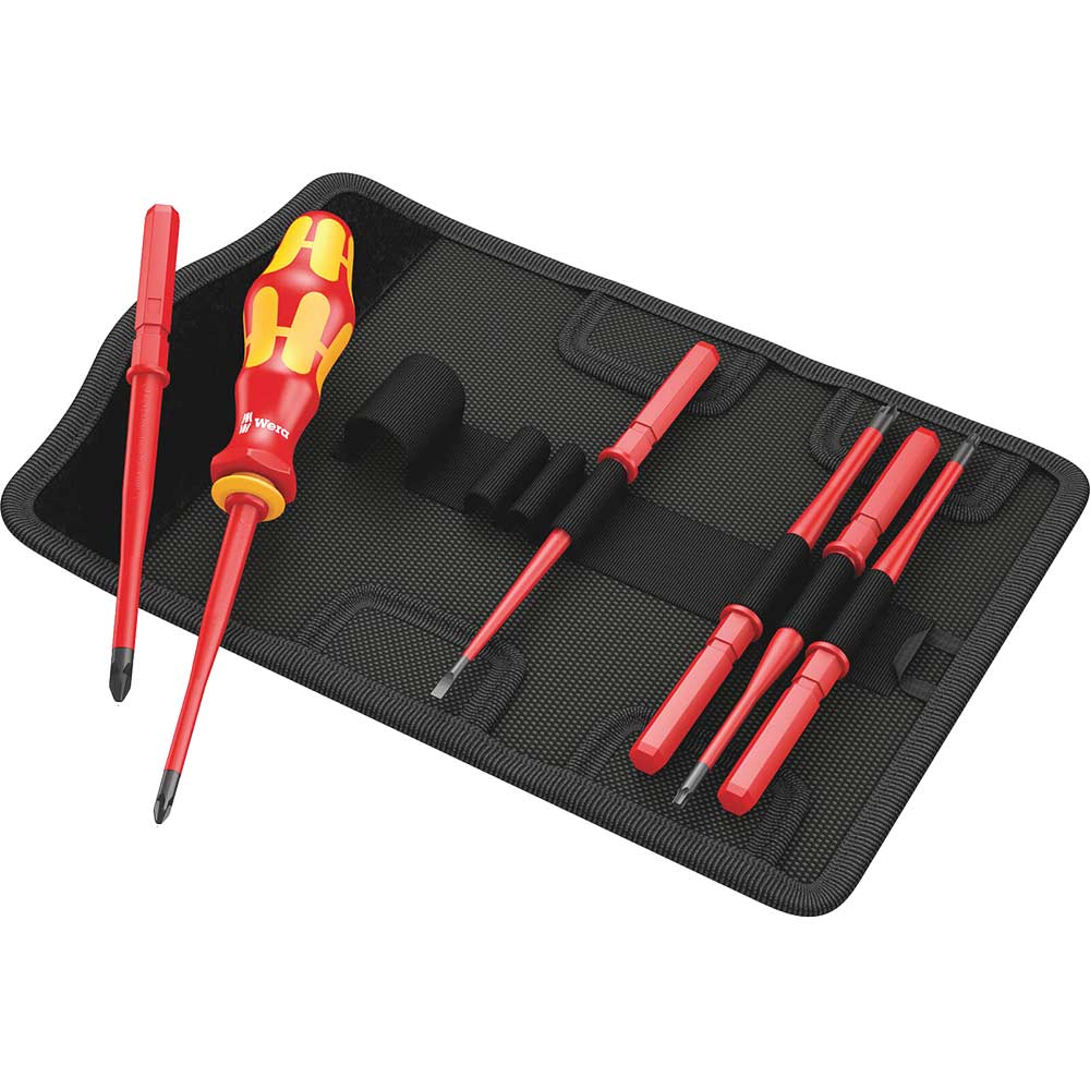 Wera 7 piece Kraftform Kompakt VDE Extra Slim ScrewDriver Set Screwdrivers
