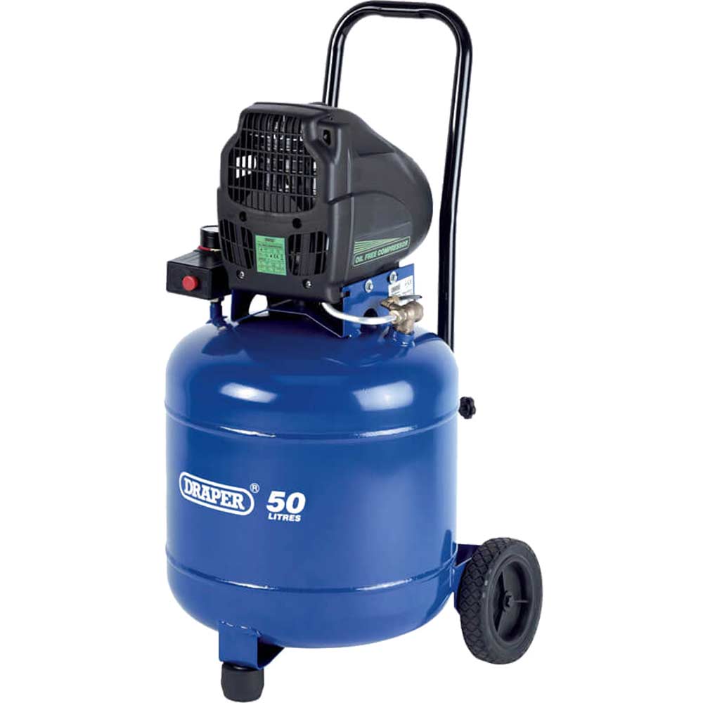 Draper DA50/1850V Oil Free Vertical Air Compressor 50 Litre | Air ...