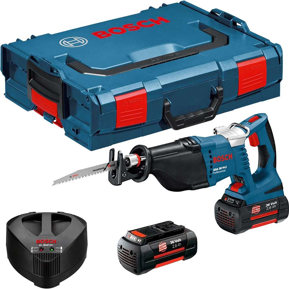 BOSCH Power Tools Reciprocating Saw Kit CRS180-B15 18V D-Handle Saw W ...