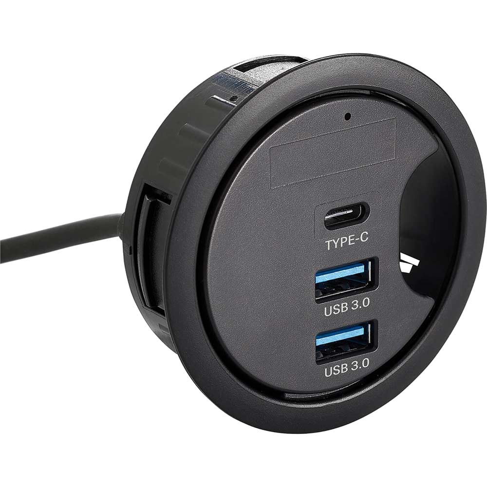 Draper 3 Port In Desk USB Hub | Bunker System