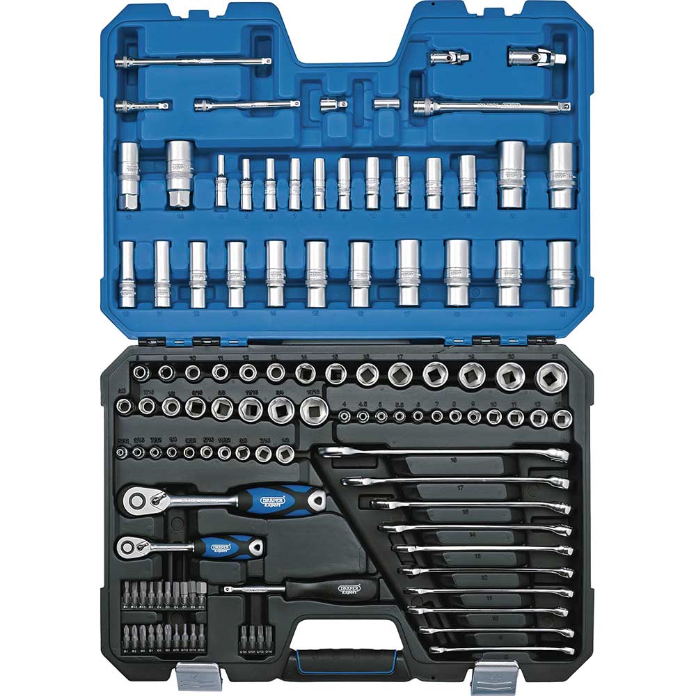 Draper Expert 114 Piece Combination Drive Hex Socket Set Metric and ...