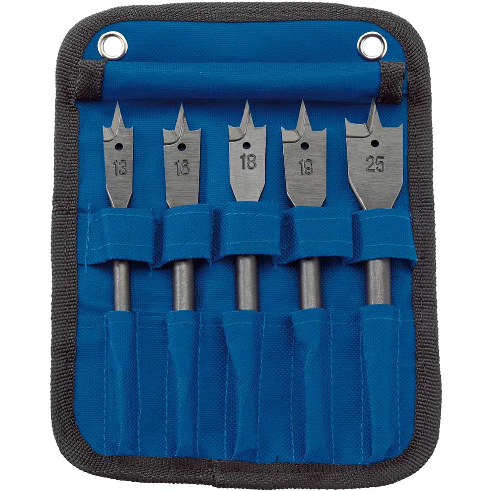 Draper 5 Piece Flat Wood Bit Set | Flat Drill Bits