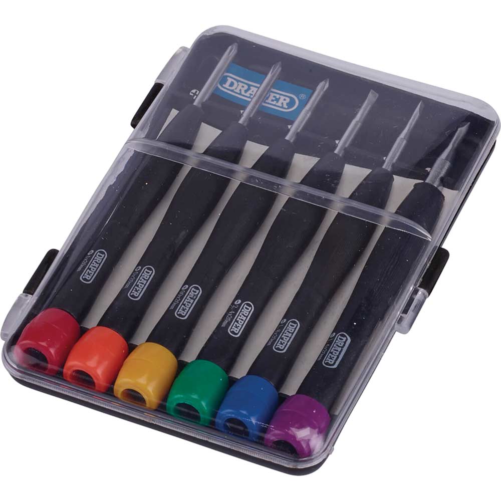 Draper 6 Piece Precision Screwdriver Set | Screwdrivers