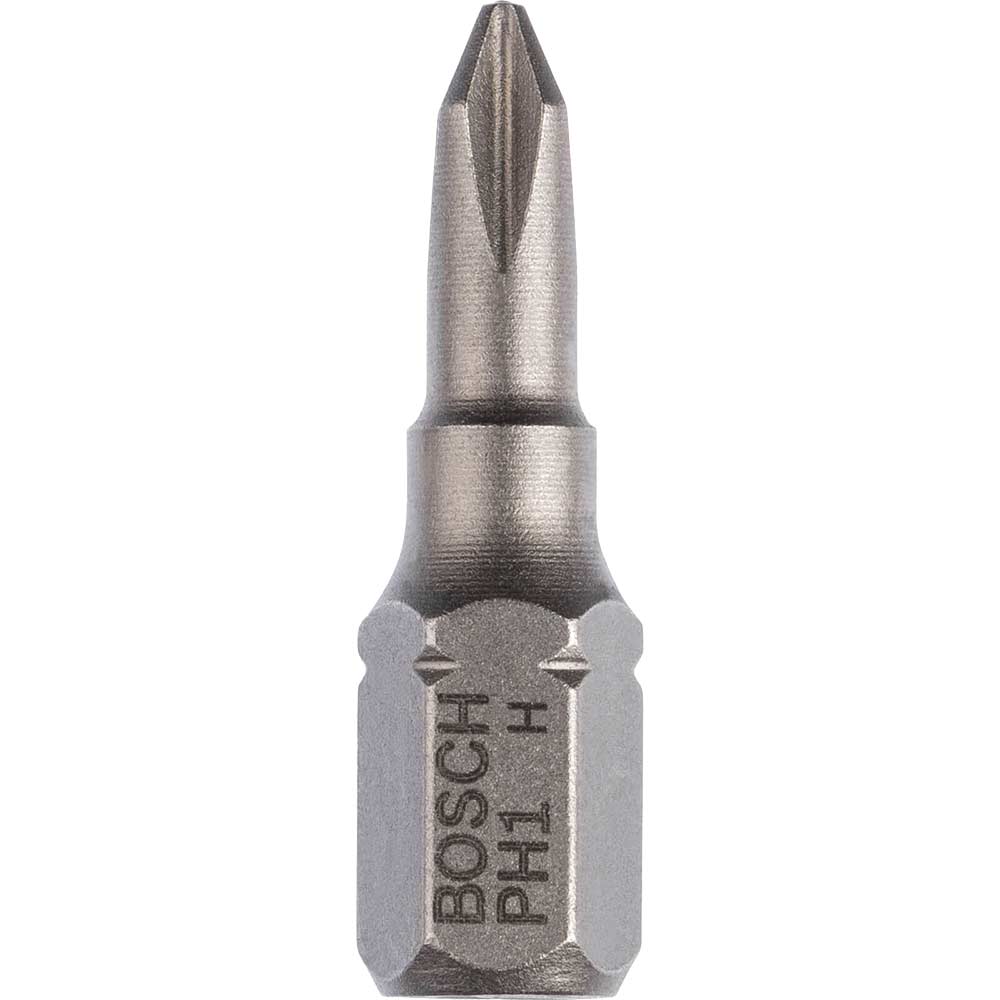 Bosch Extra Hard Phillips Screwdriver Bits PH1 25mm Pack of 10