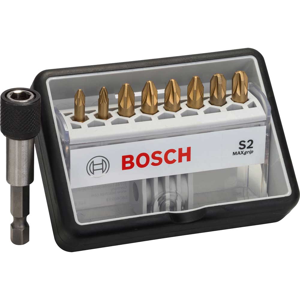 Bosch 9 Piece S Max Grip Screwdriver Bit Set | Screwdriver Bits