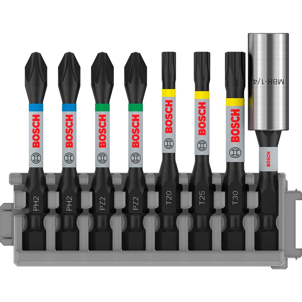 Bosch 8 Piece Impact Control Screwdriver Bit Set | Screwdriver Bits