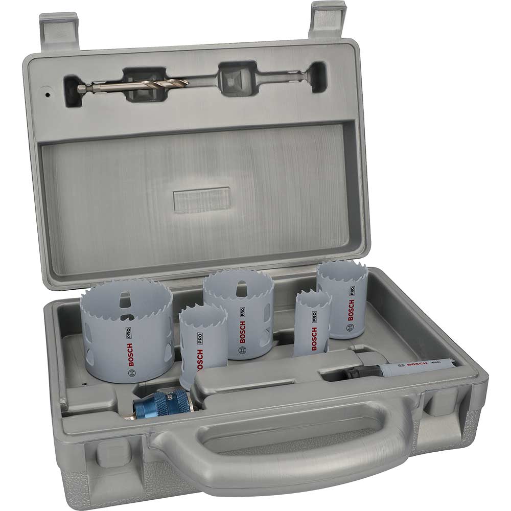 Bosch Pro 9 Piece Multi Material PC Plus Hole Saw Set | Tooled-Up.com