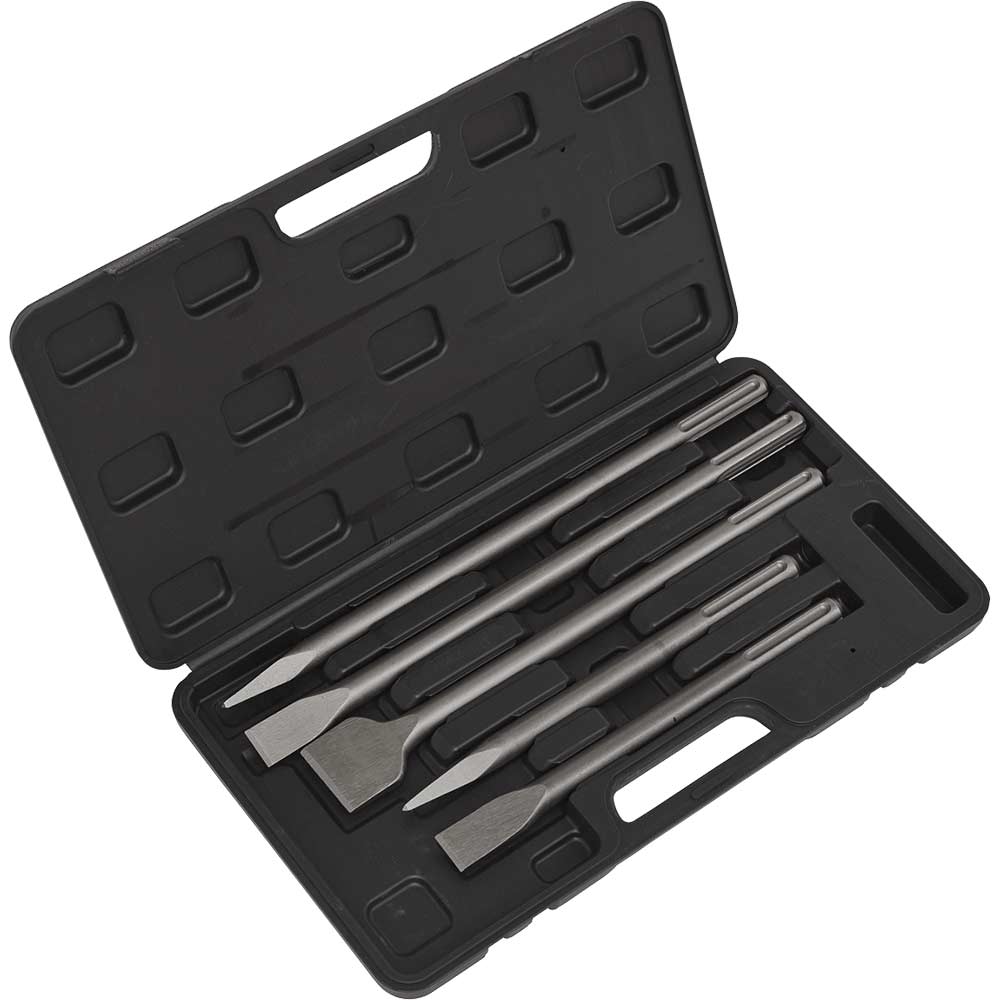 Sealey 5 Piece SDS Max Demolition Chisel Set | SDS Max Chisel Bits