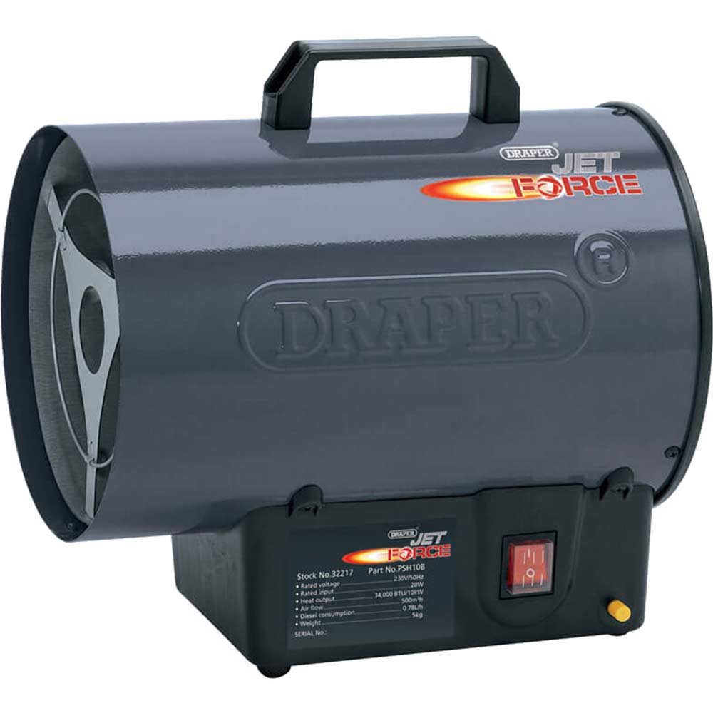 Draper PSH10B Stainless Steel Propane Gas Space Heater | Space Heaters