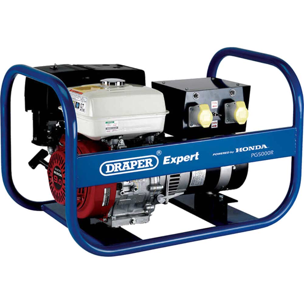 Draper Expert PG5000R Petrol Generator Honda Engine 5.0Kva | Generators