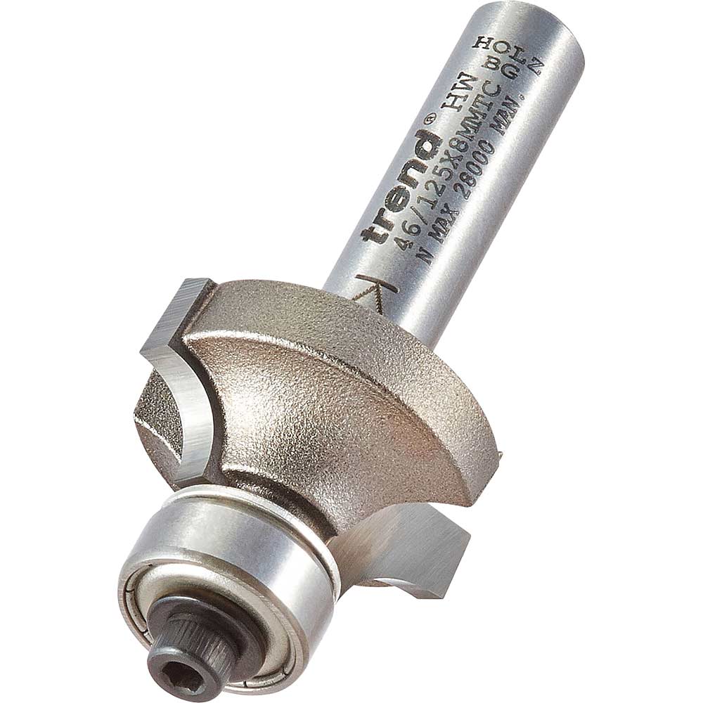 Trend Bearing Guided Ovolo and Round Router Cutter 22mm 12.7mm 12mm