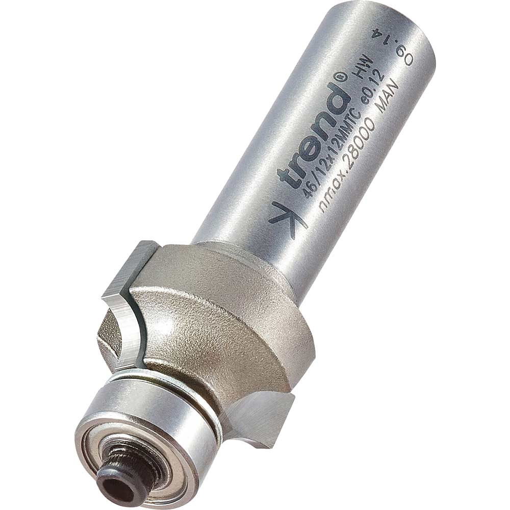 Trend Bearing Guided Ovolo and Round Router Cutter 22mm 12.7mm 12mm