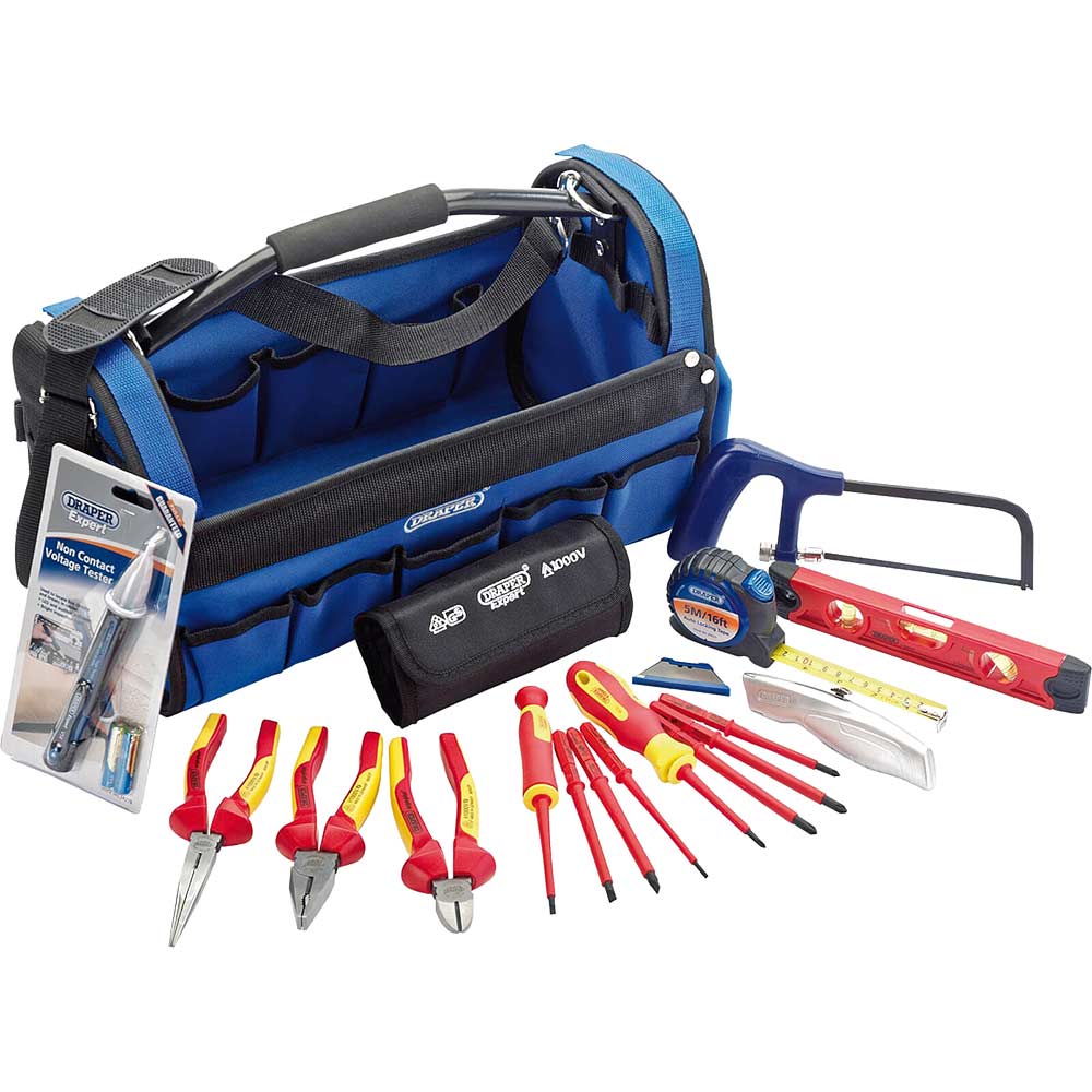 Draper 18 Piece Professional Electricians Tool Kit | Hand Tool Kits