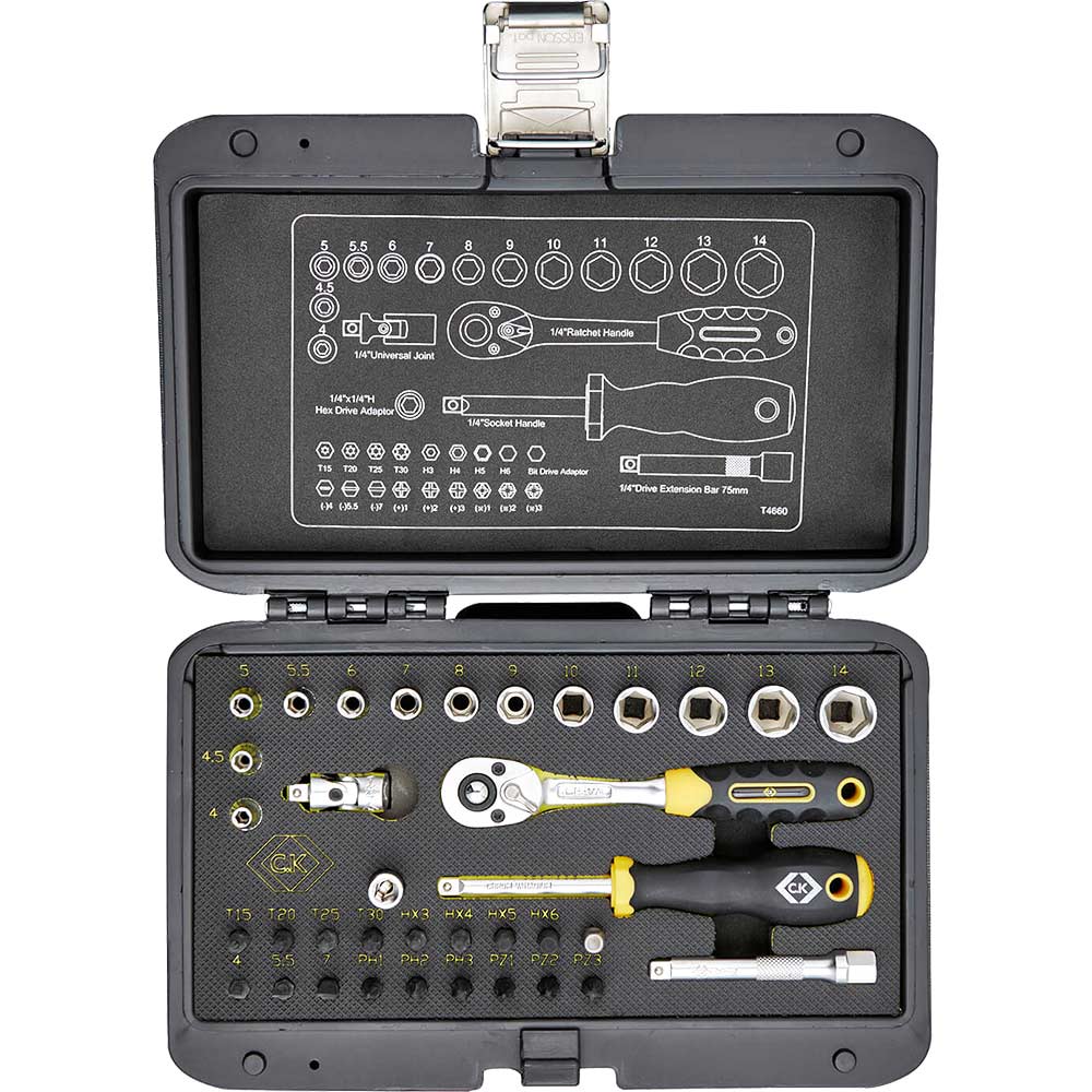 CK Sure-Drive 36 Piece 1/4" Drive Socket Set | Socket Sets