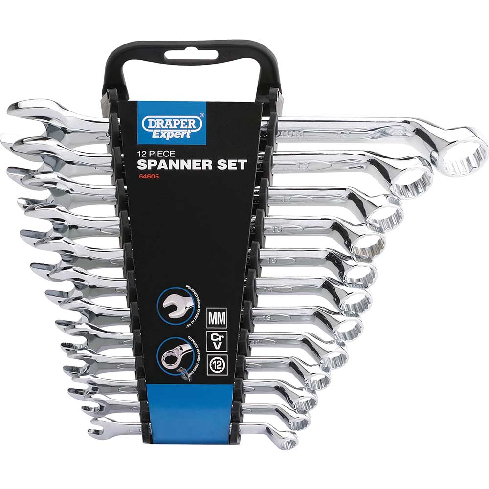 Draper Expert 12 Piece Hi Torq Combination Spanner Set Metric ...