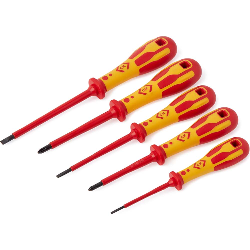 CK Dextro 5 Piece VDE Insulated Parallel Slotted & Philips Screwdriver ...