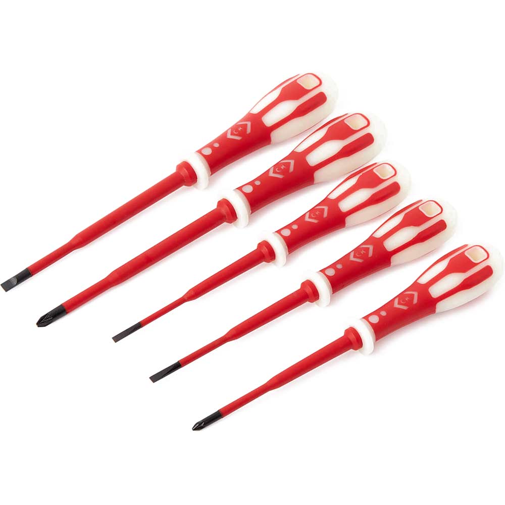 CK Dextro GLO 5 Piece VDE Insulated Slim Screwdriver Set | Screwdrivers