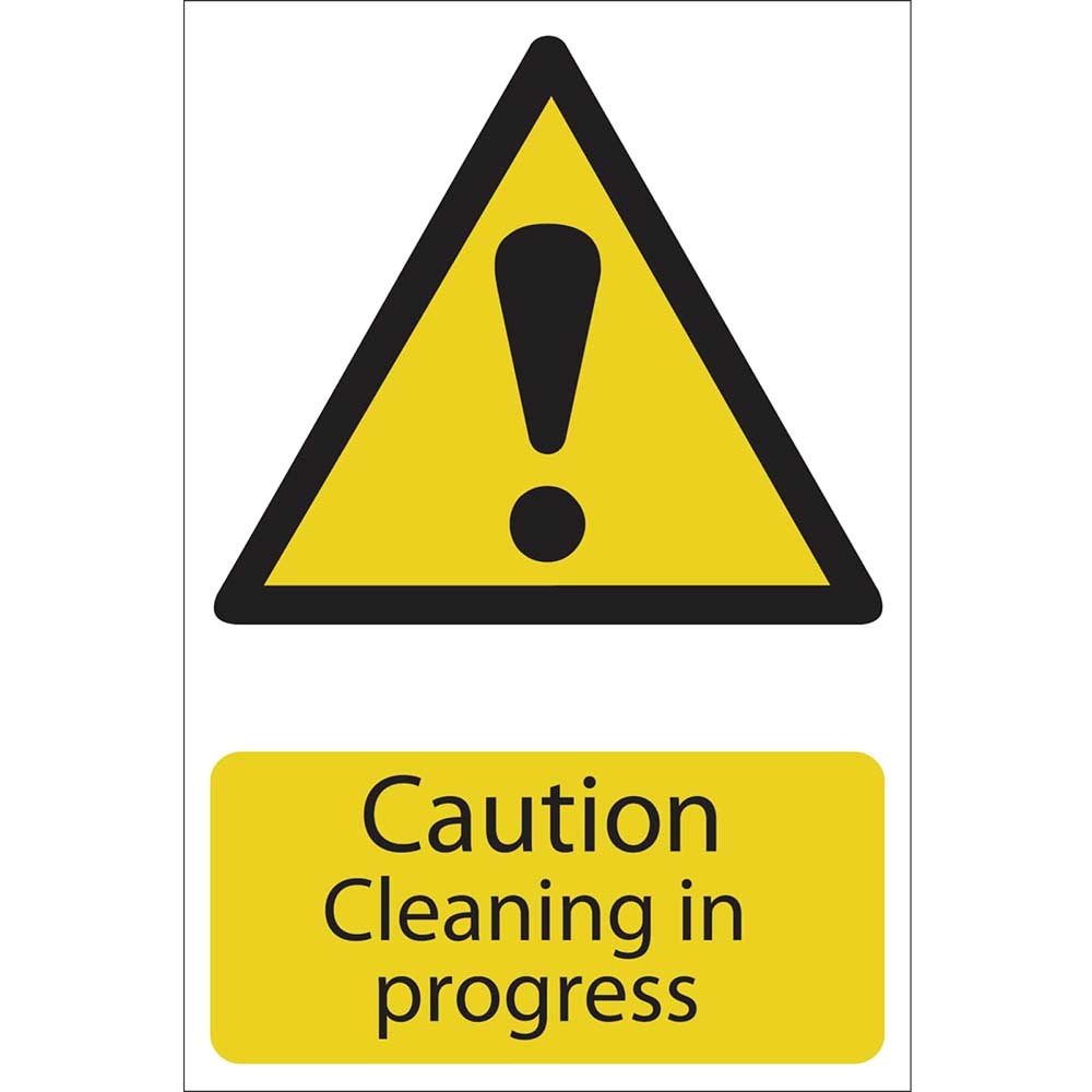 Caution Cleaning In Progress Sign