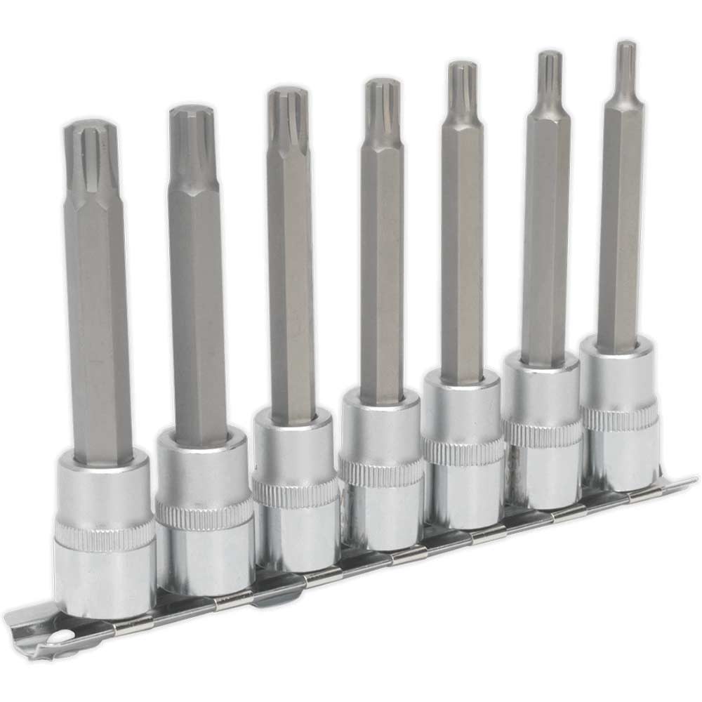 Sealey 7 Piece 3/8" Drive Ribe Socket Bit Set | Socket Sets