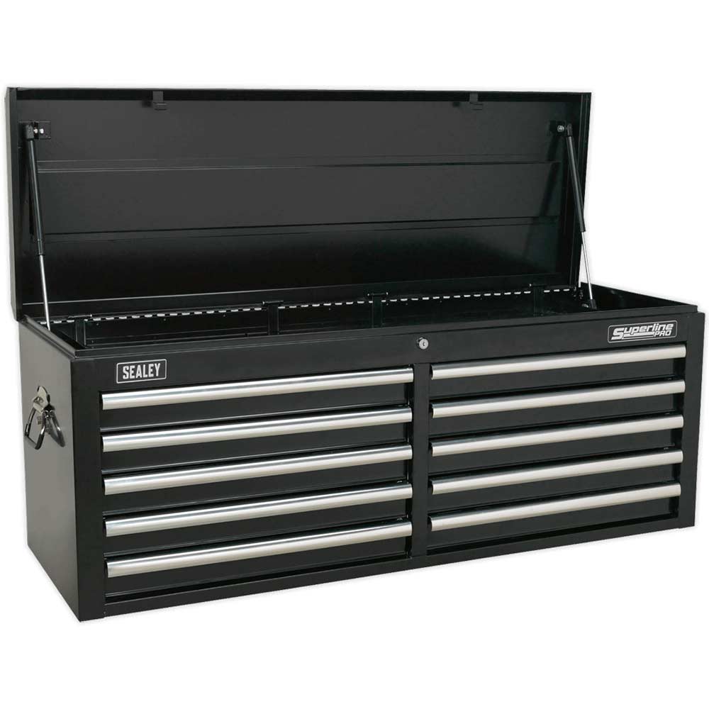 Sealey Superline Pro 10 Drawer Heavy Duty Tool Chest - Black | Tool Chests