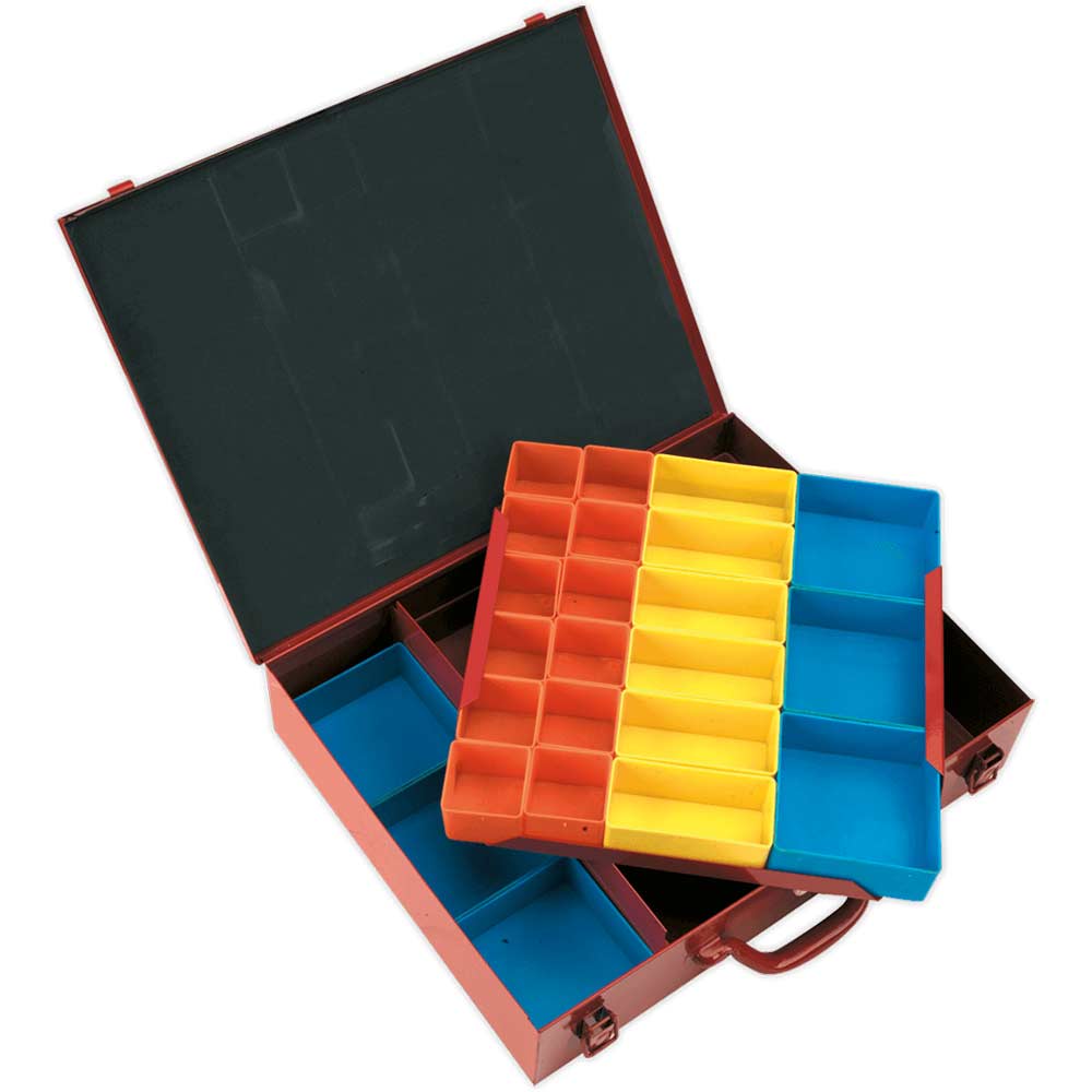 Sealey 27 Compartment Metal Organiser Case | Storage Organisers