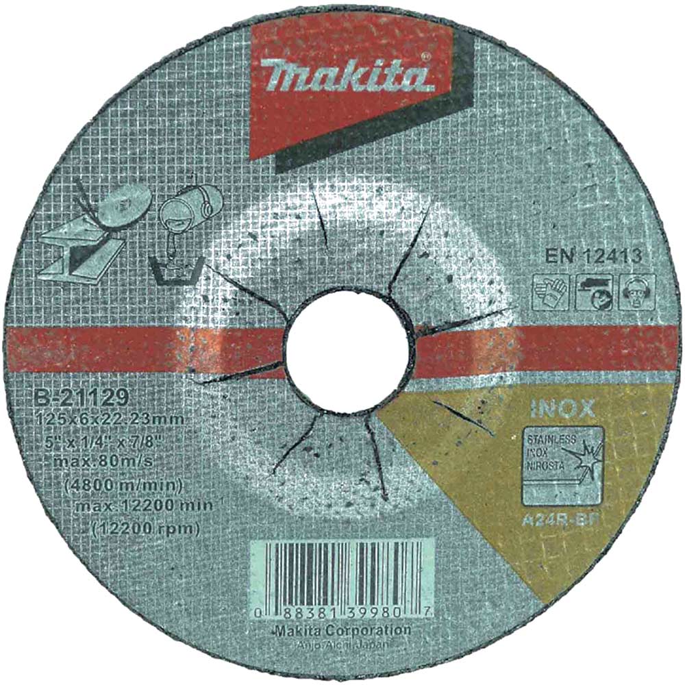 Makita A24R Long Life Metal Depressed Grinding Disc - 125mm | Grinding ...