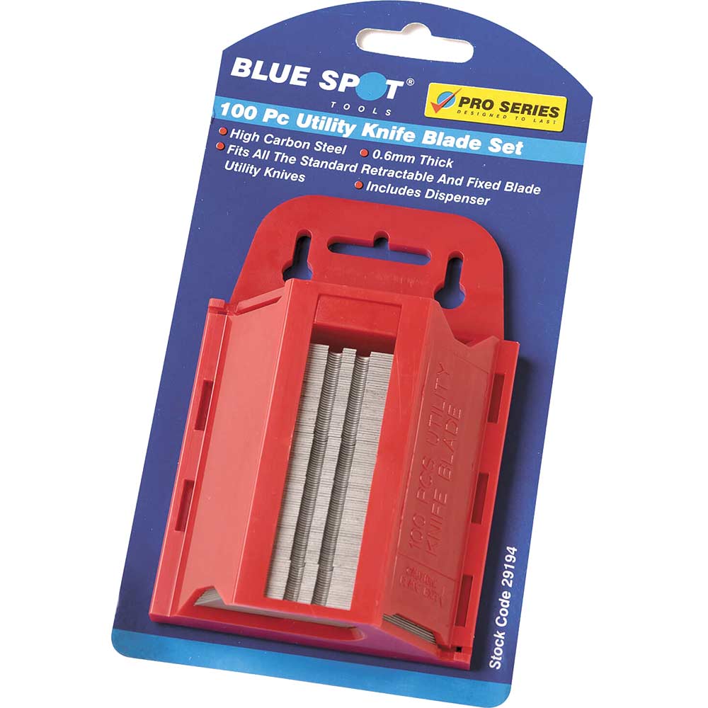 BlueSpot Utility Blades in Holder | Knife Blades