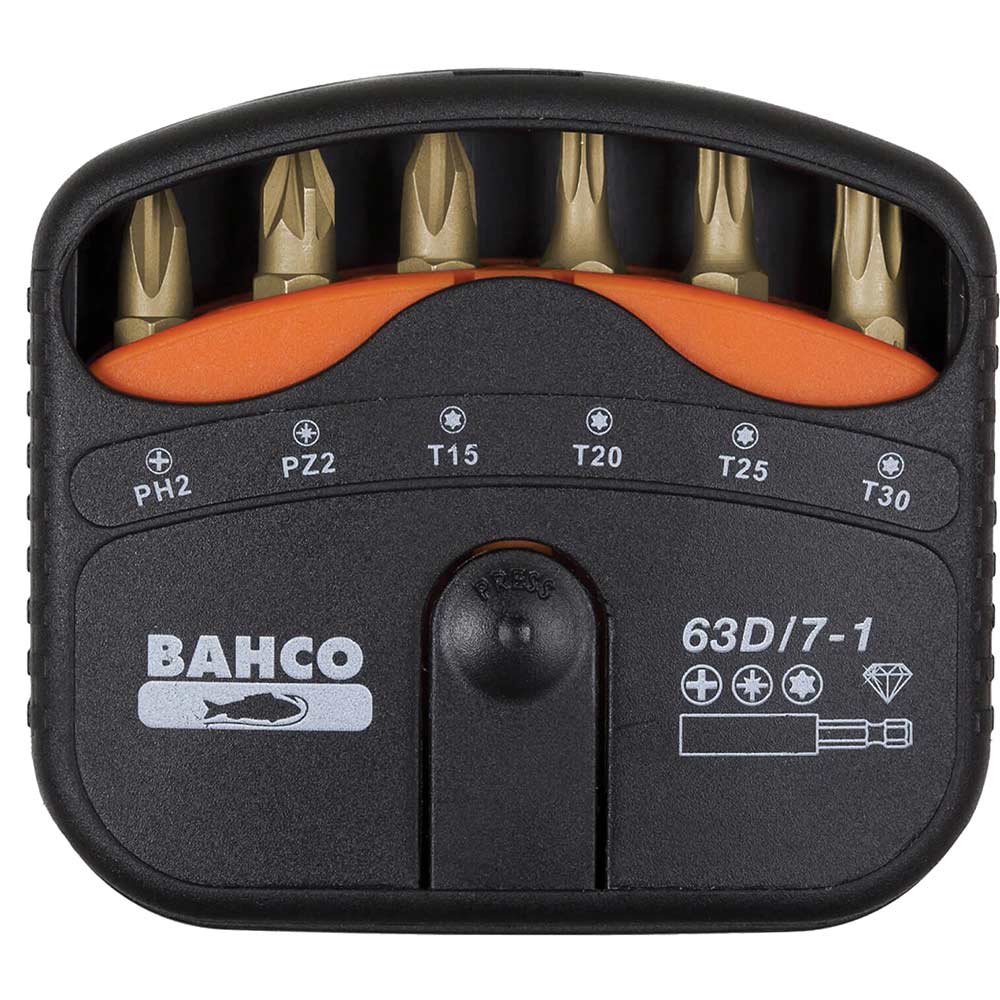 Bahco 7 Piece Diamond Screwdriver Bit Set | Screwdriver Bits