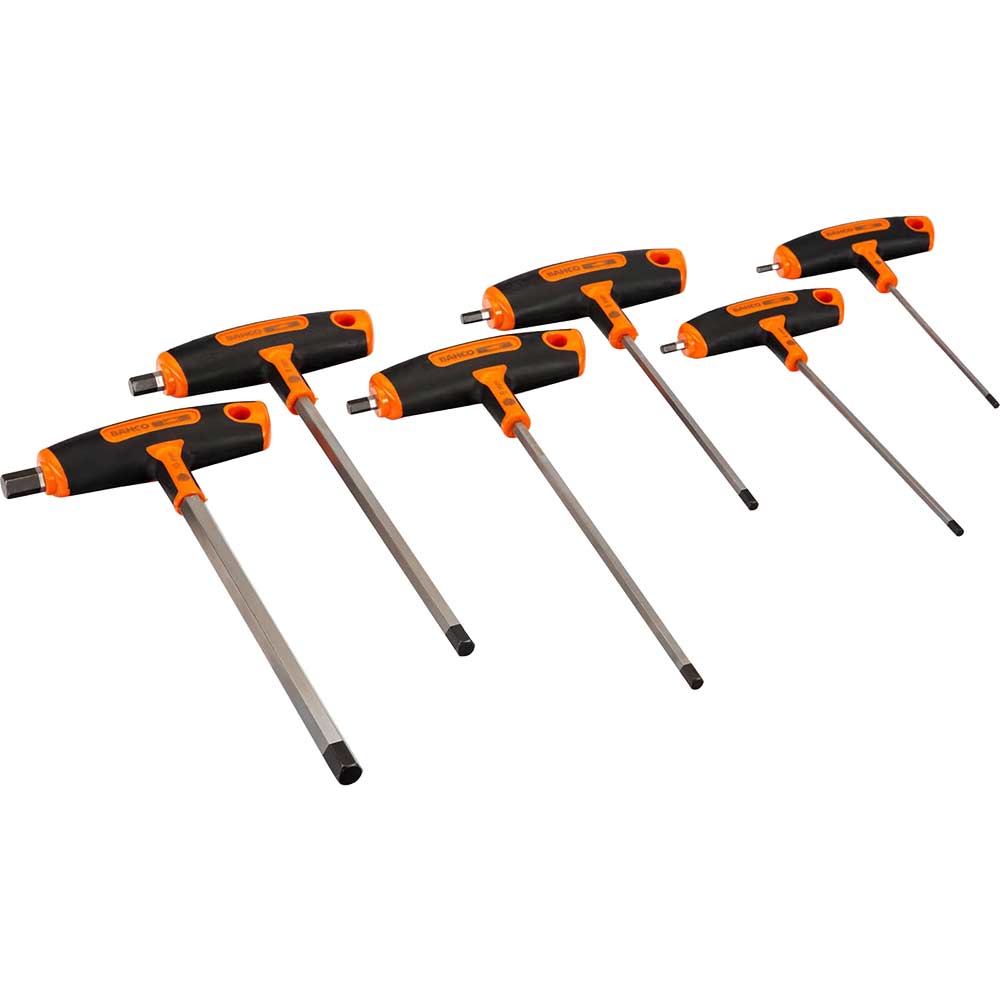 Bahco 6 Piece T Handle Hexagon Key Set | Hex & Torx Keys