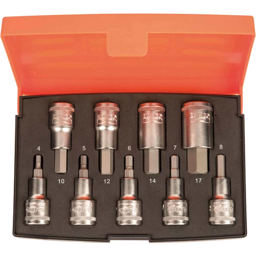 Bahco S9HEX 9 Piece 1/2" Drive Hexagon Socket Bit Set | Socket Sets