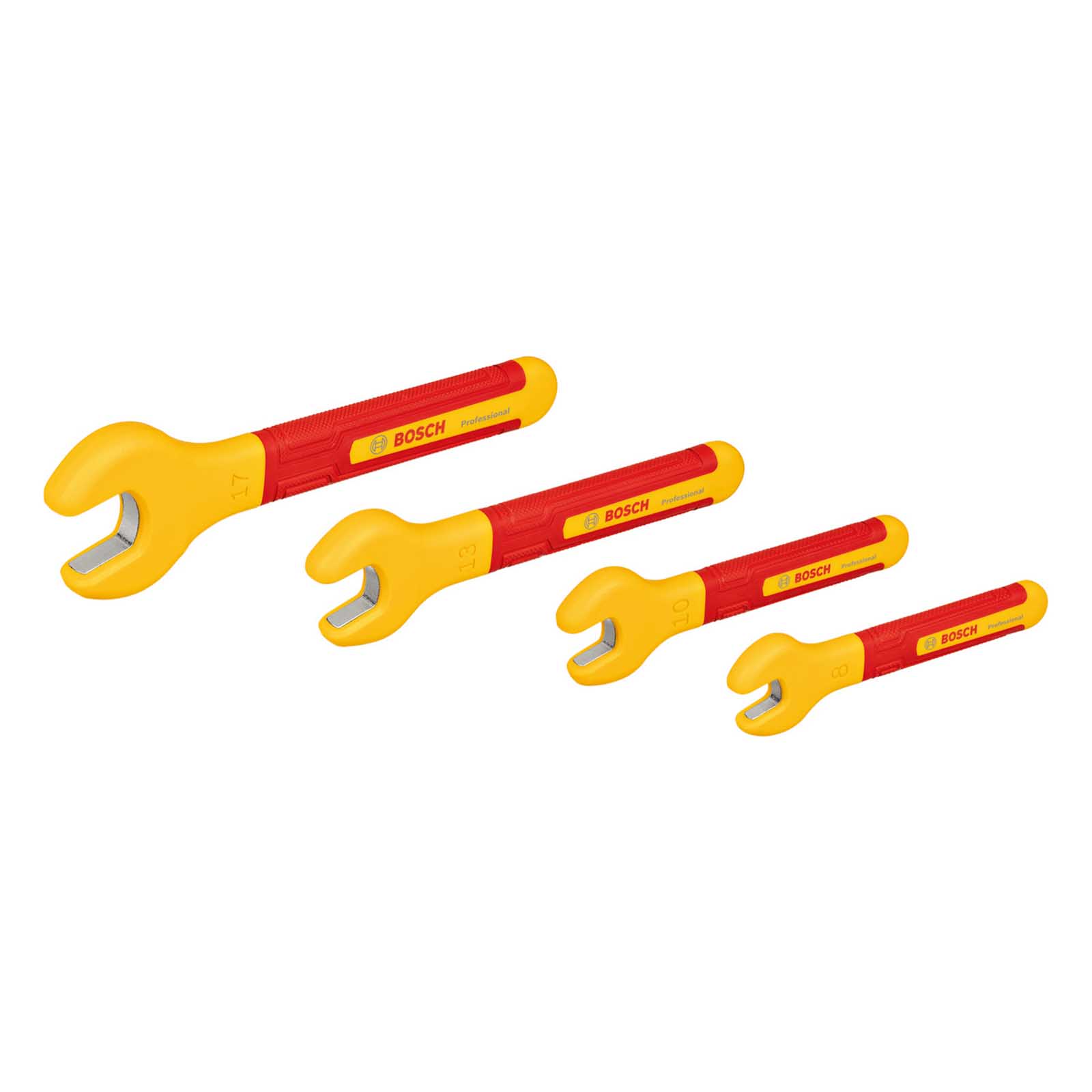 Bosch 4 Piece VDE Insulated Open End Spanner Set | Open Ended Spanners