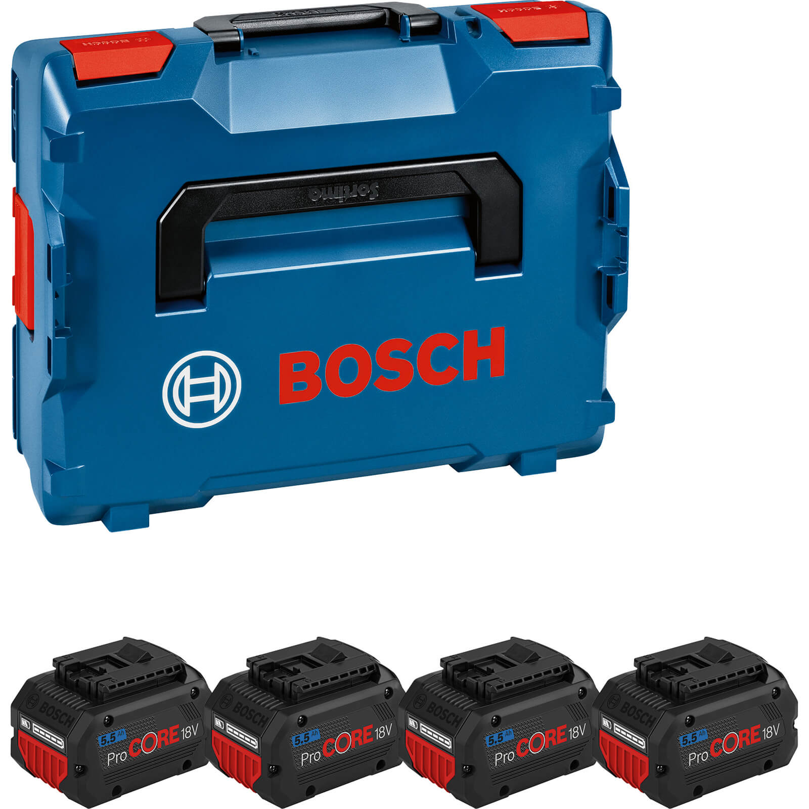 Bosch Genuine PRO BLUE 18v ProCore Cordless 4 Li-Ion Battery 5.5ah Set ...