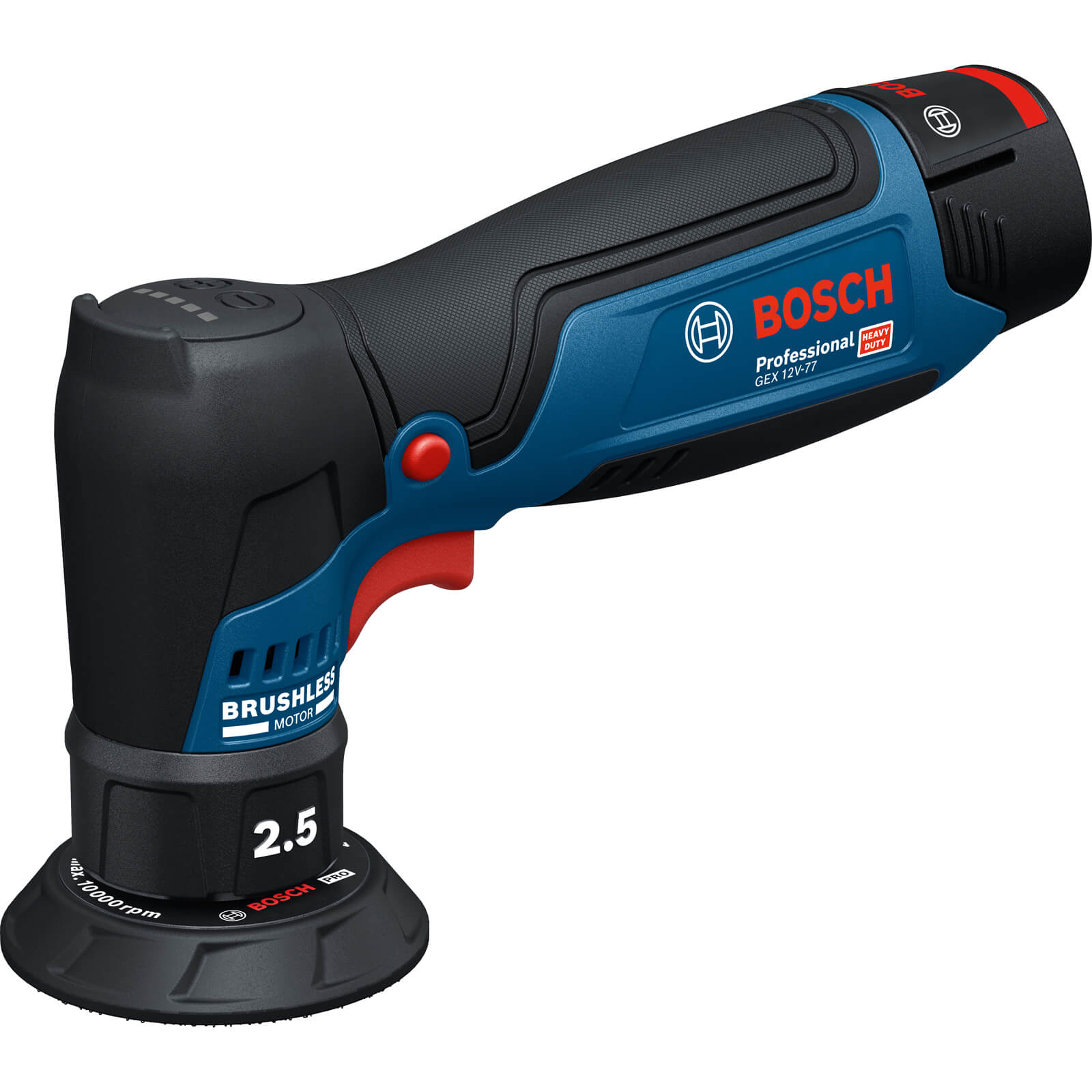 Bosch GEX 12V-77 12v Cordless Spot Repair Sander 77mm | Tooled-Up.com