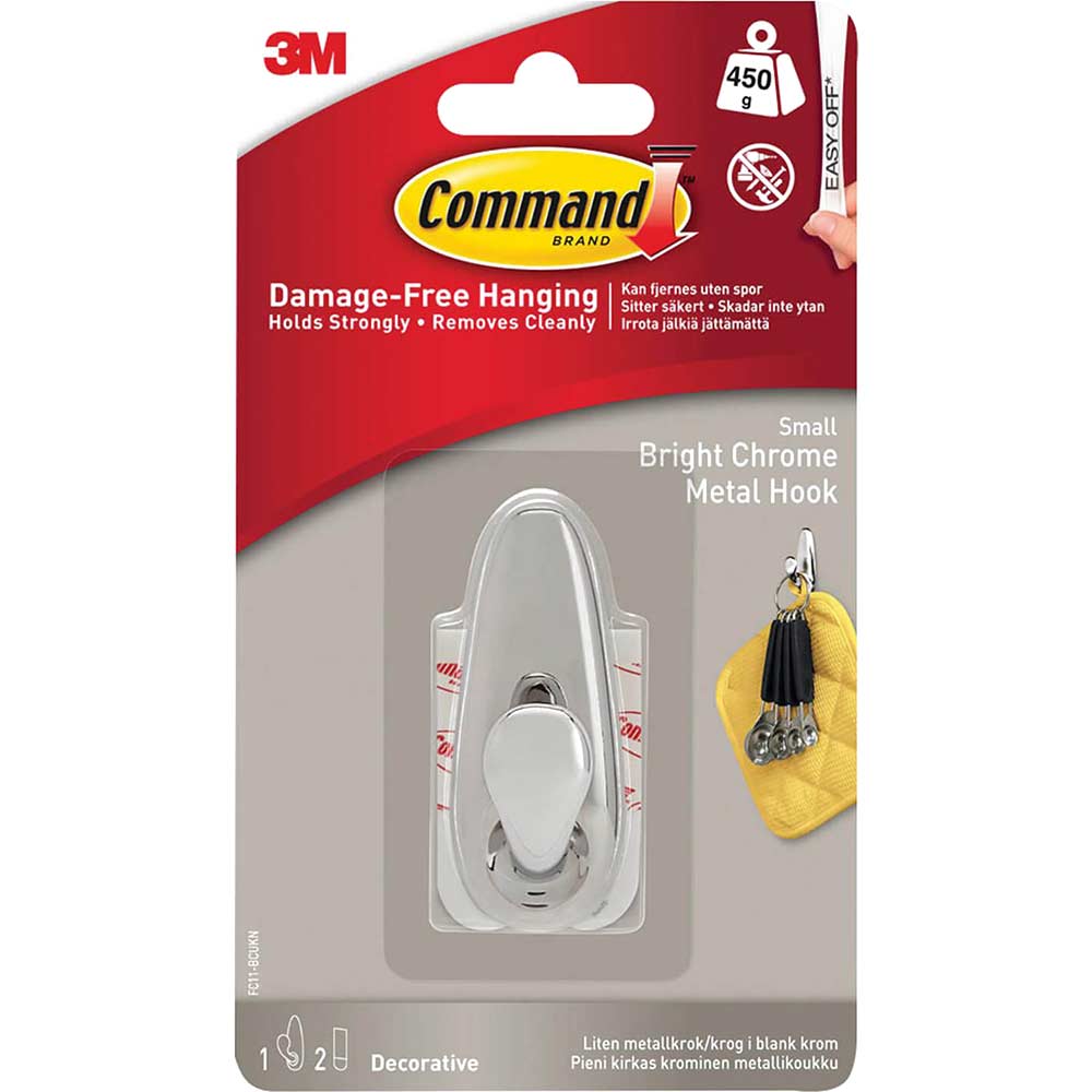 Command Adhesive Strip Metal Hook | Hangers & Wall Storage
