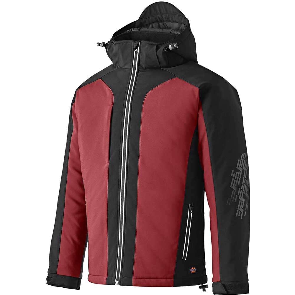 Dickies Mens Winter Softshell Jacket Red / Black M