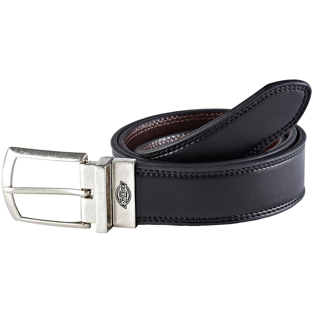 Dickies Mens Silverton Reversible Leather Belt Black / Brown M