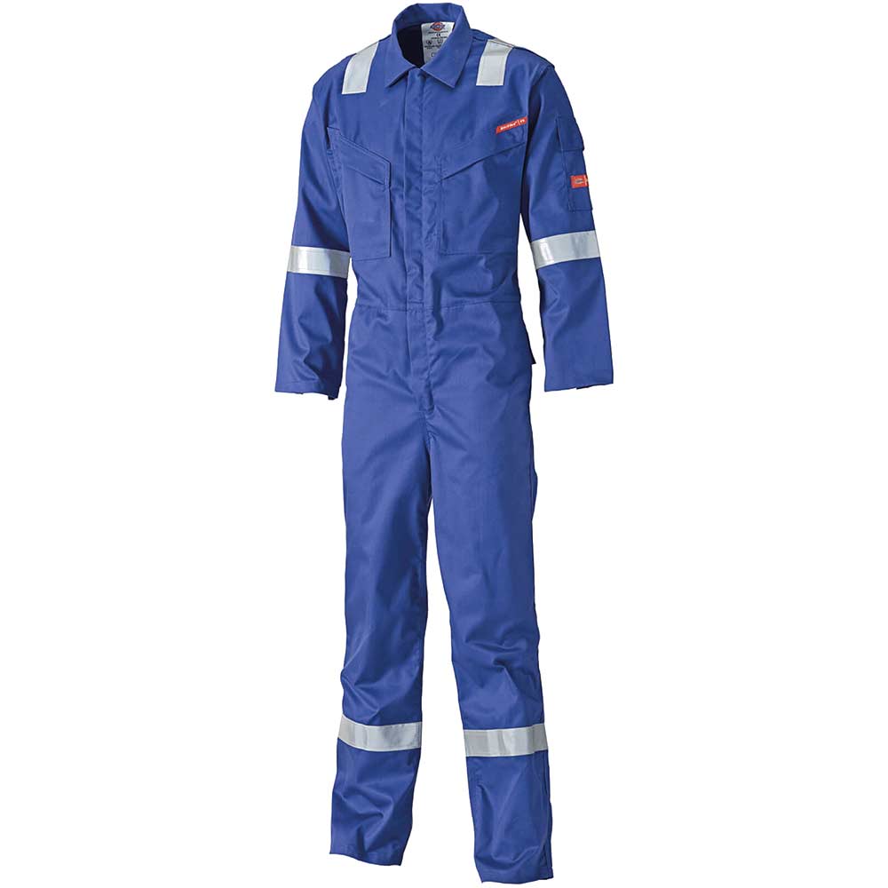Dickies Mens Lightweight Pyrovatex Flame Retardant Overall Royal Blue ...