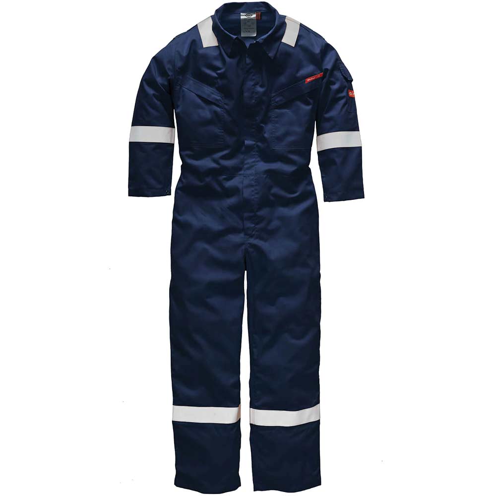 Dickies Mens Pyrovatex Flame Retardant Overall Navy Blue 46" 31"