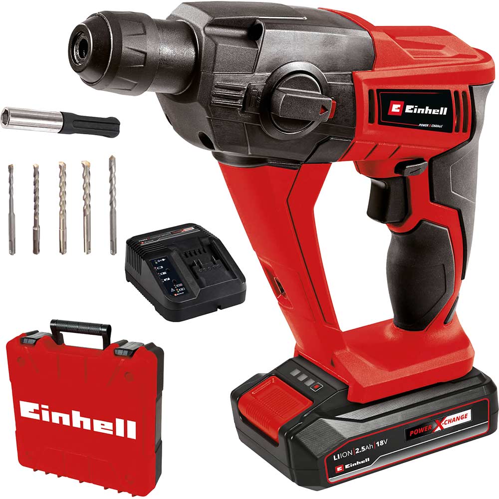 Einhell TE-HD 18 Li 18v Cordless 1.2J SDS Plus Rotary Hammer Drill ...