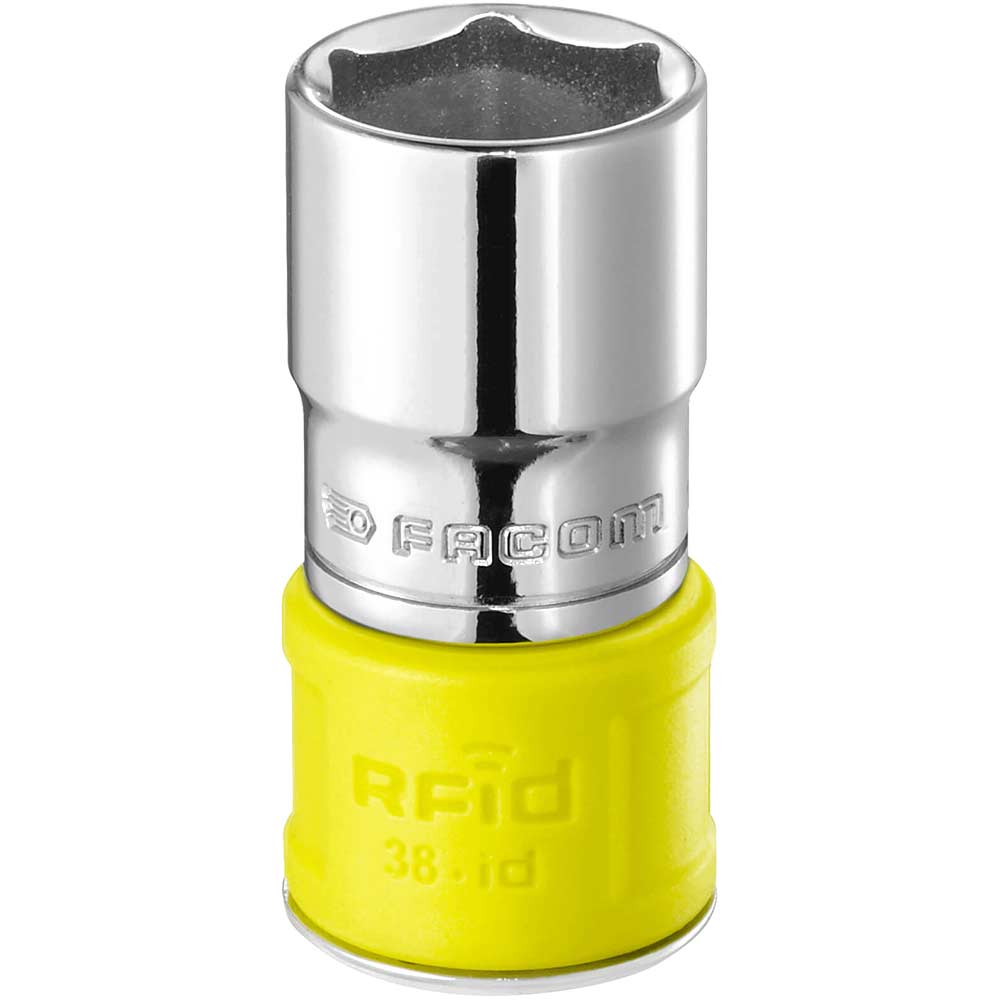 Facom 3/8" Drive RFID Chip Hexagon Fluorescent Metric Socket | Single ...