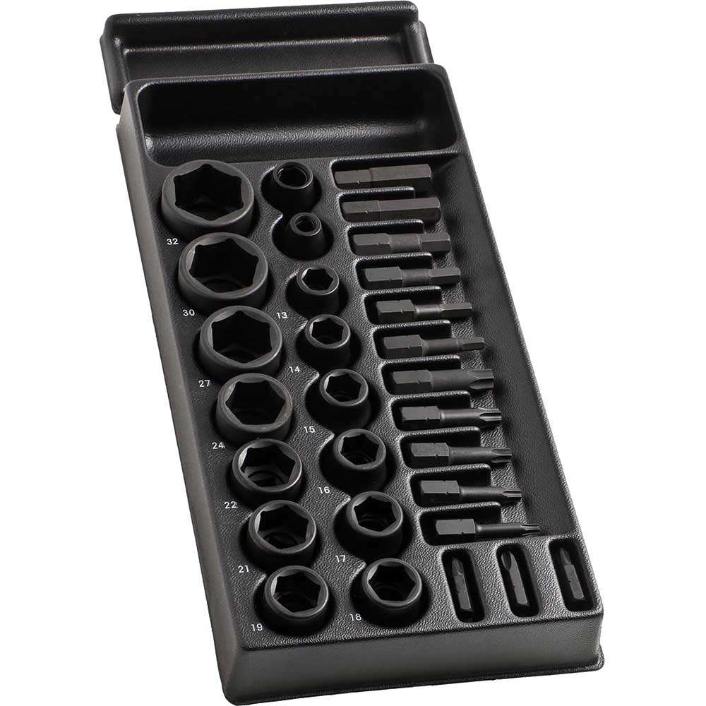 Facom 29 Piece 1/2" Drive Hexagon Impact Socket and Screwdriver Bit Set ...