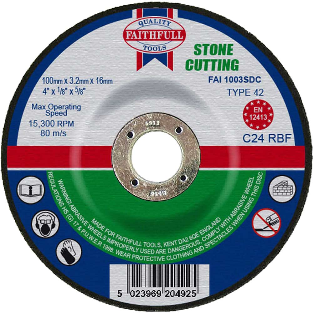 Faithfull Depressed Centre Stone Cutting Disc | Cutting Discs