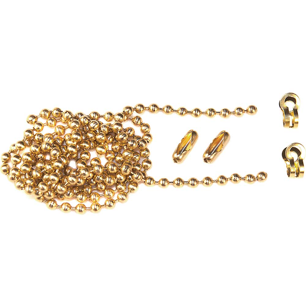 Faithfull Polished Brass Ball Chain Kit for Sink and Bath Plugs | Chain